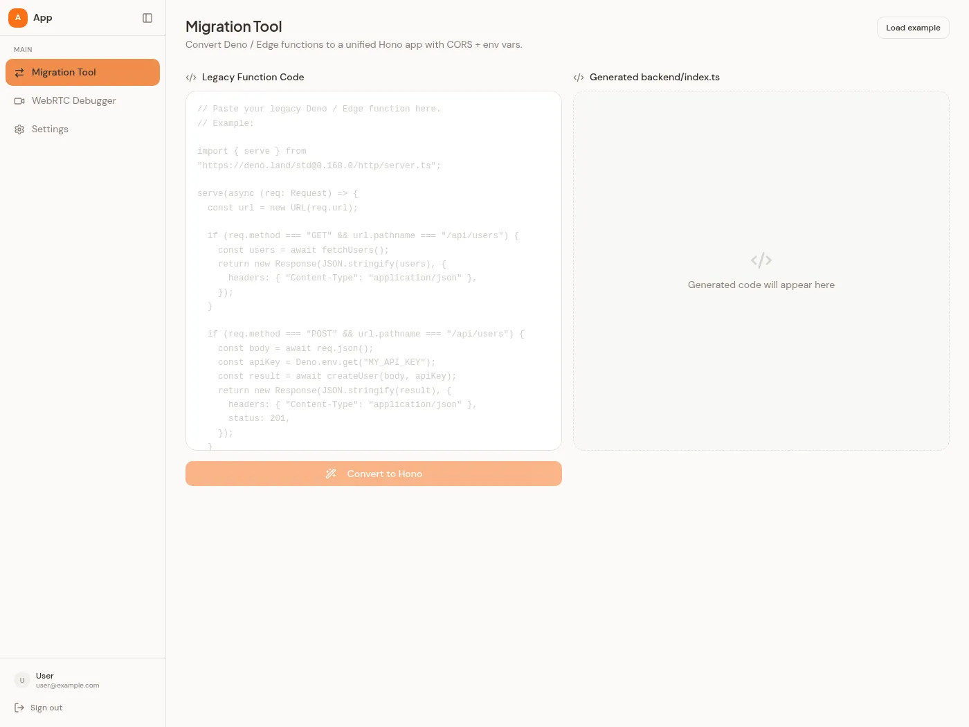 Hono Migration Toolkit