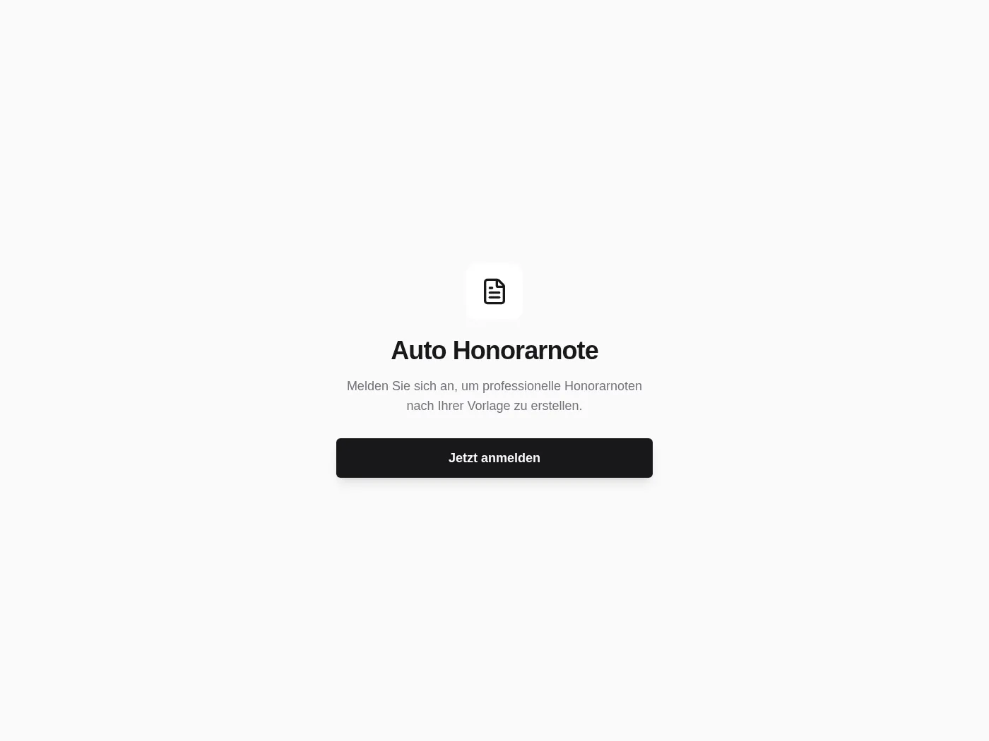 Auto Honorarnote Creator