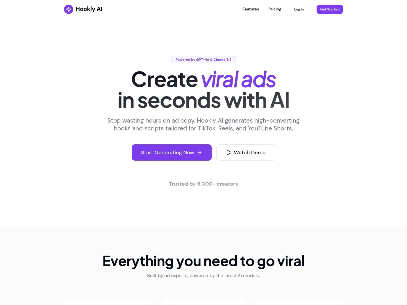 Hookly AI for TikTok Ads