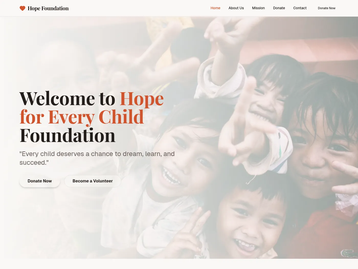 Hope for Every Child Site