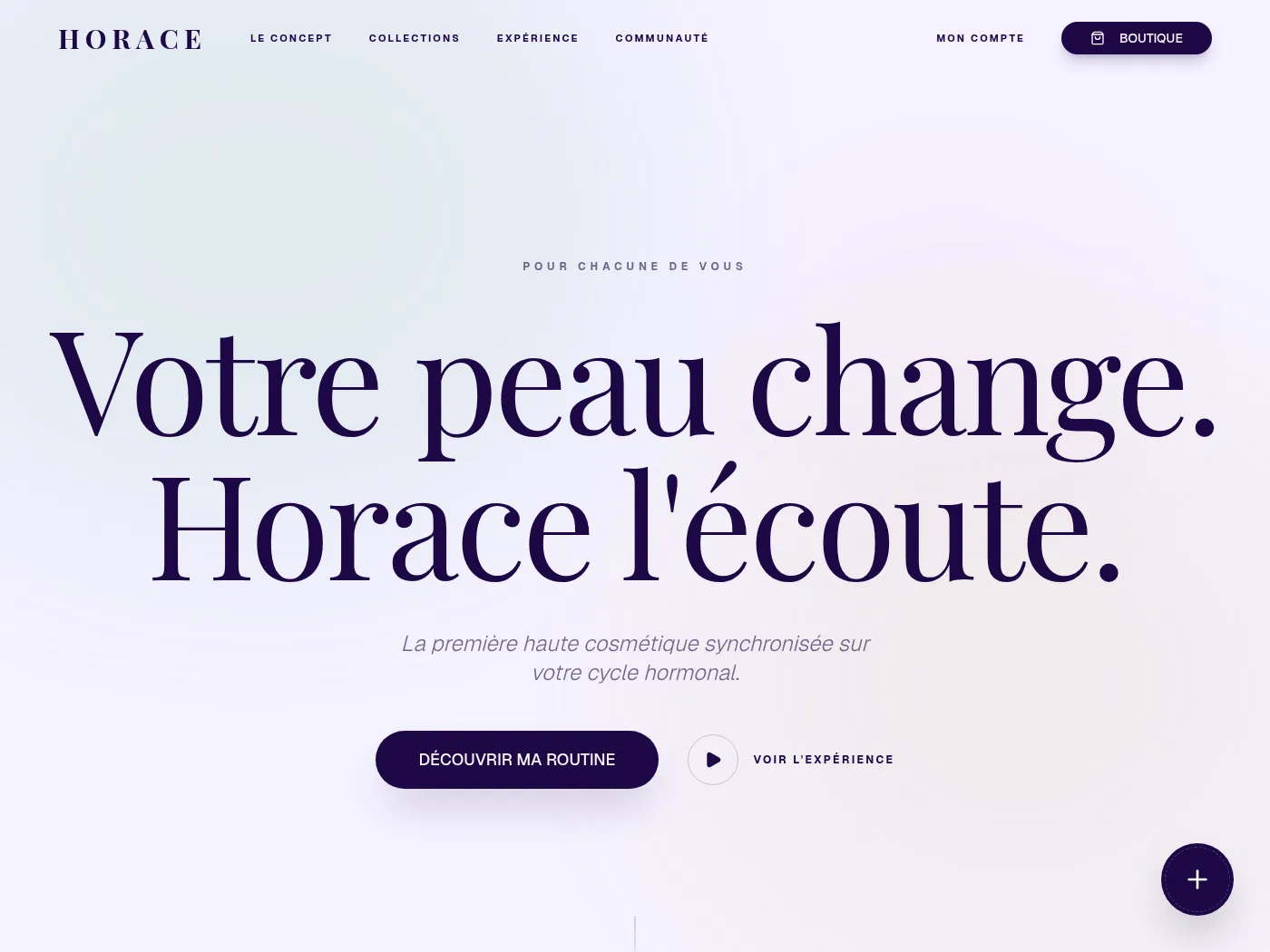 Horace Skincare Landing