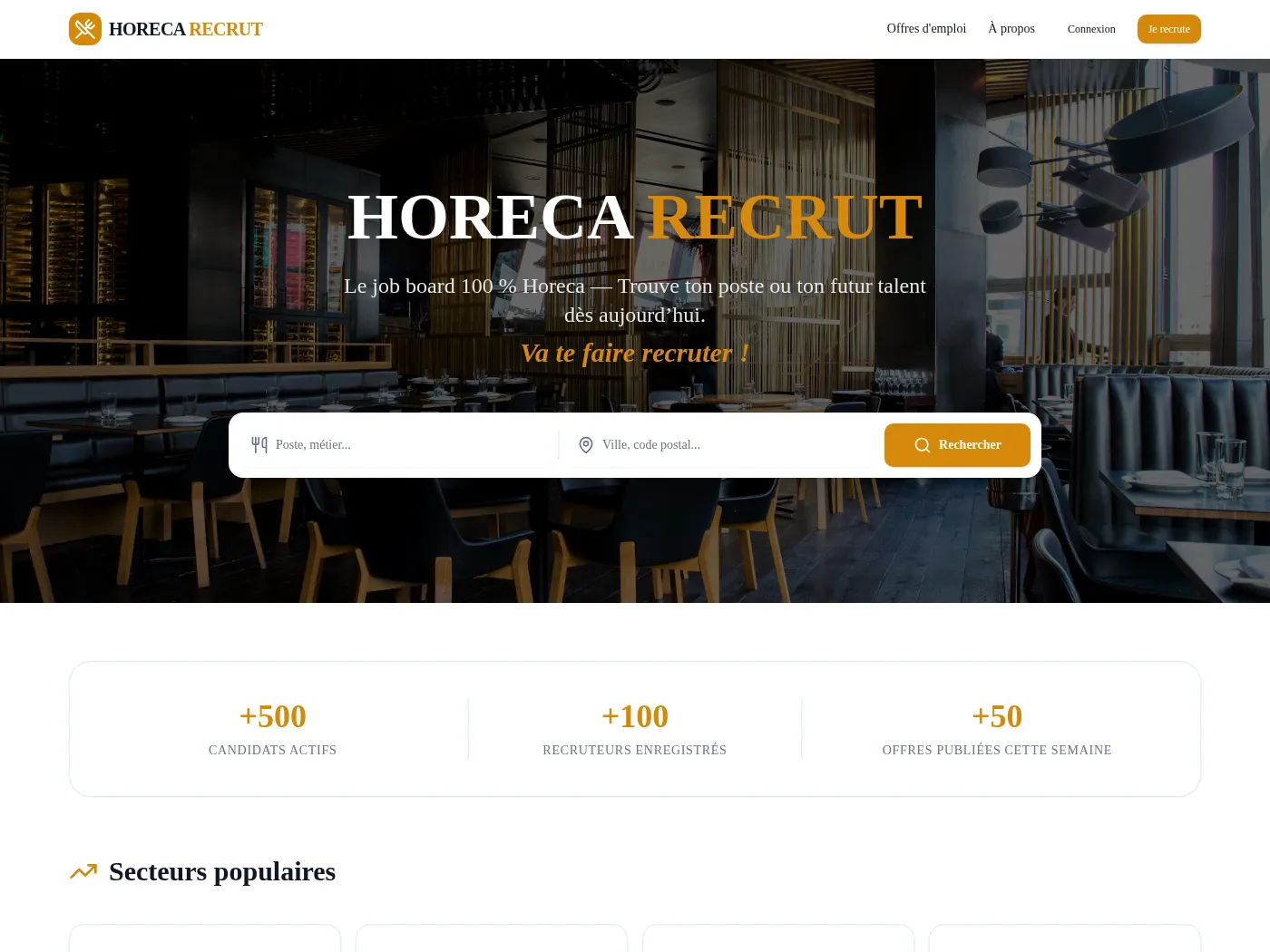 Horeca Recrut Platform