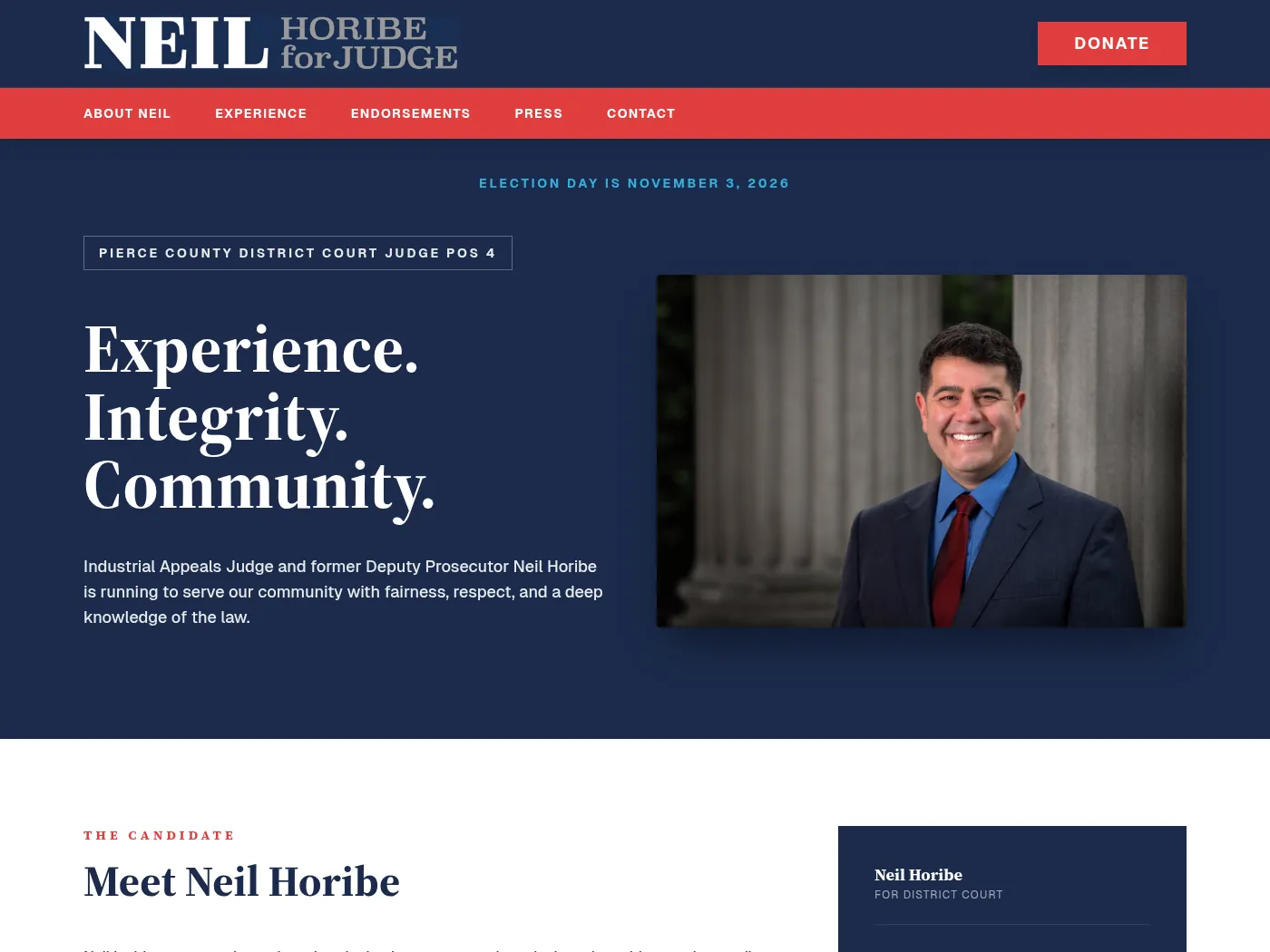 Horibe Judge Campaign Site