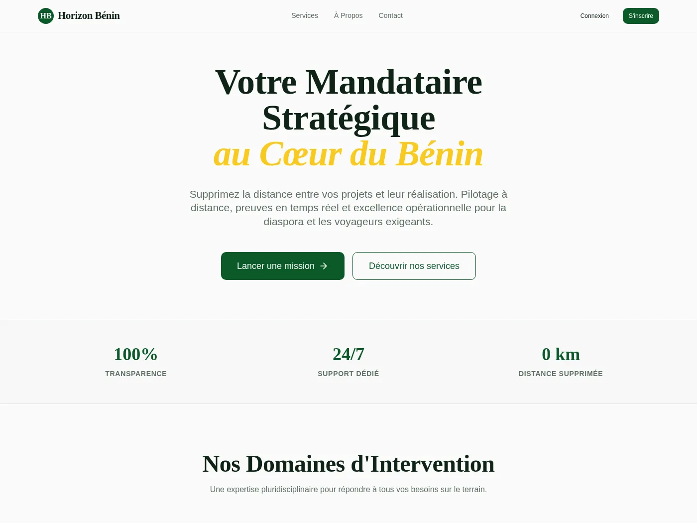 Horizon Bénin Platform