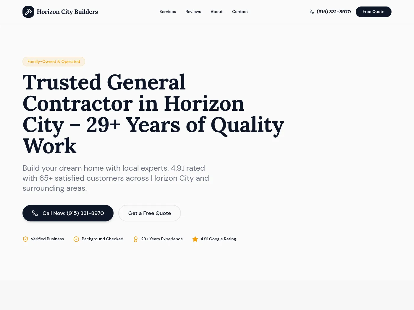 Horizon City Builders Site