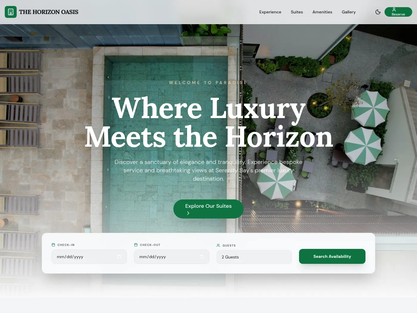 Horizon Oasis Booking Suite