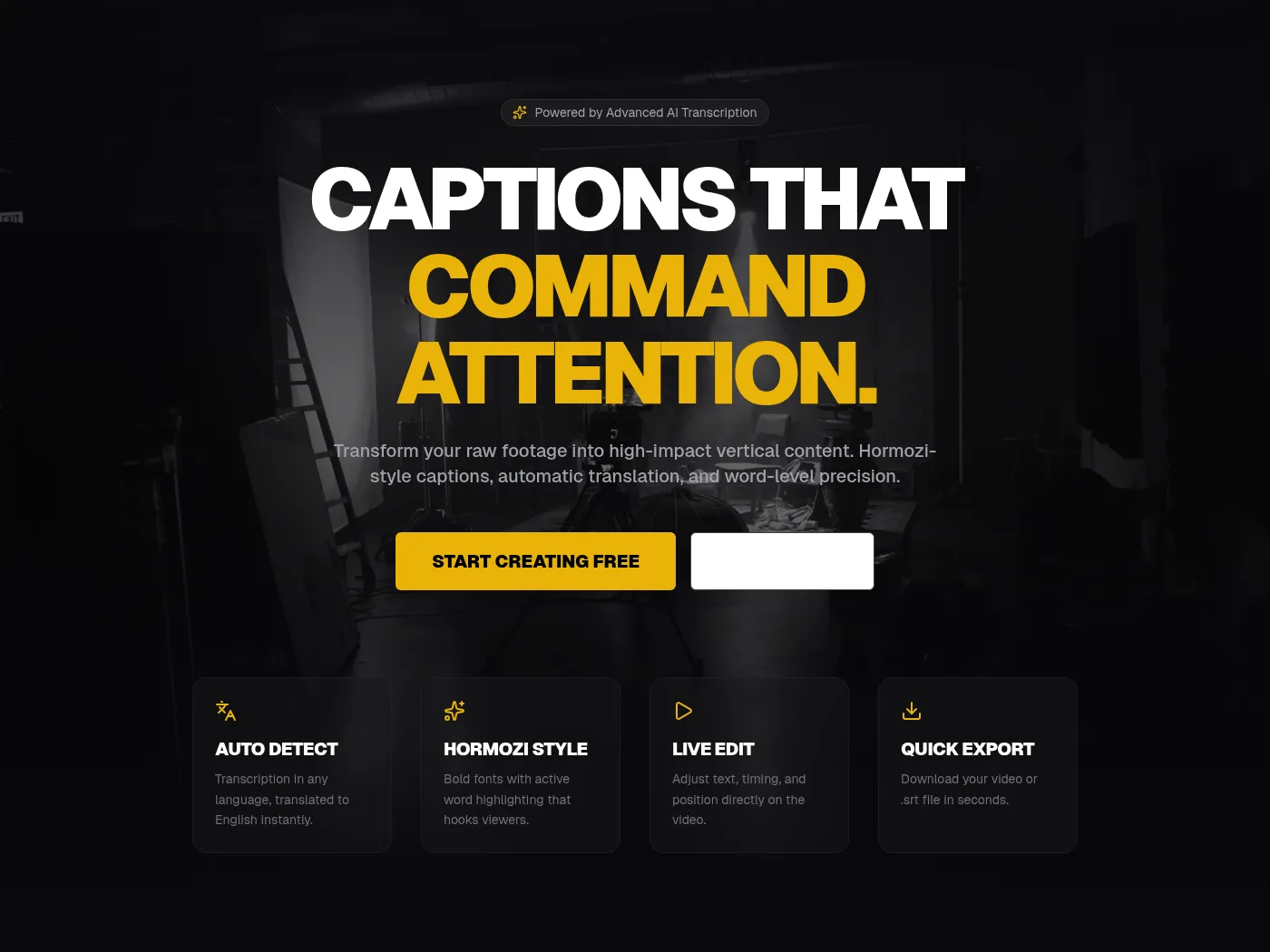 Hormozi Caption Studio
