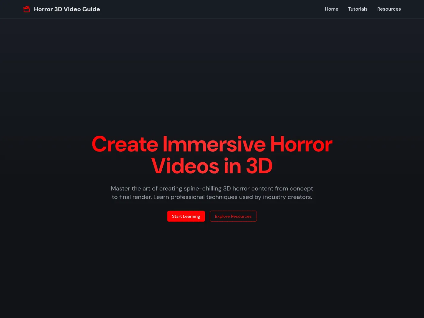 Horror 3D Video Guide