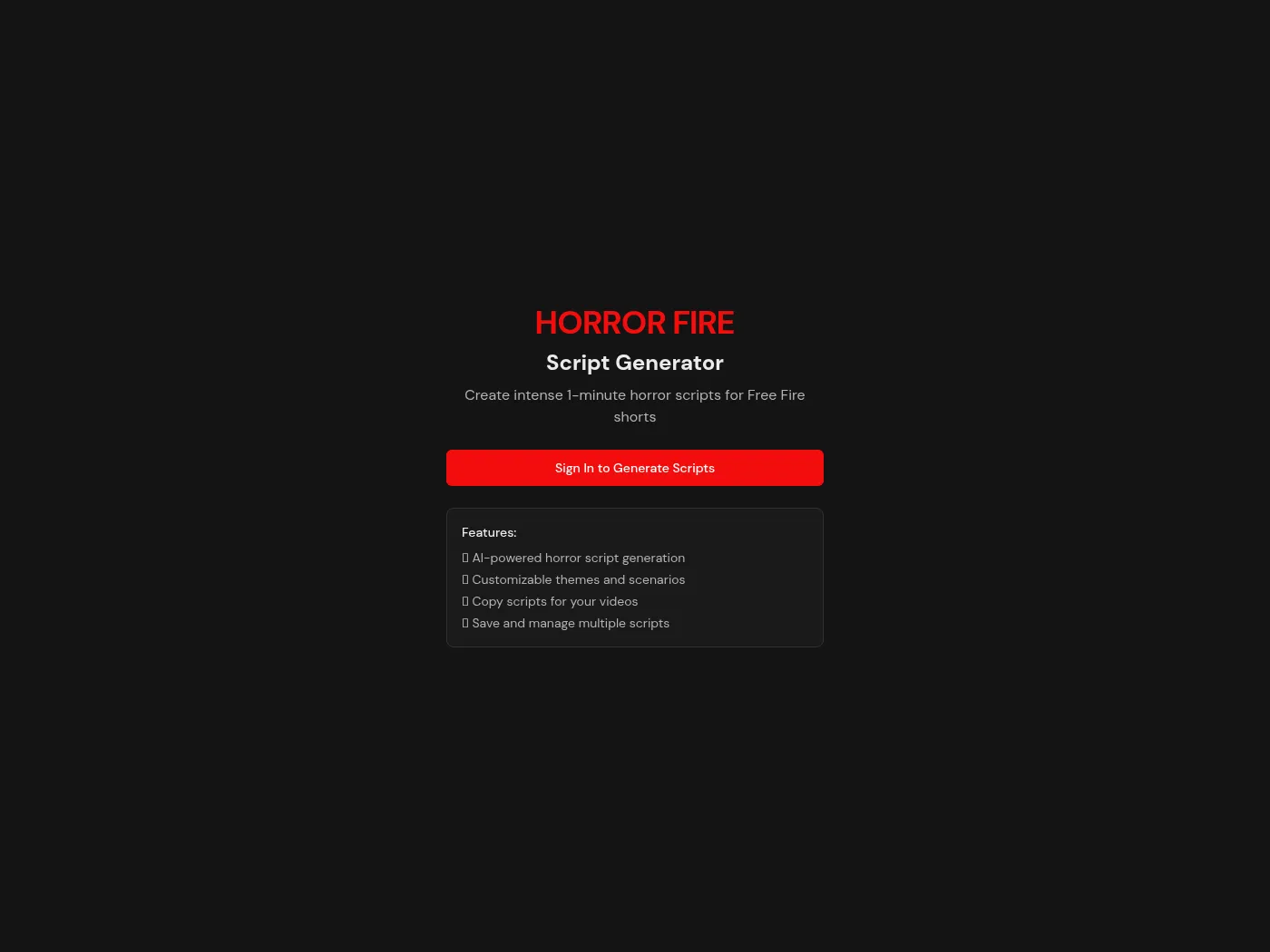 Horror Fire Shorts