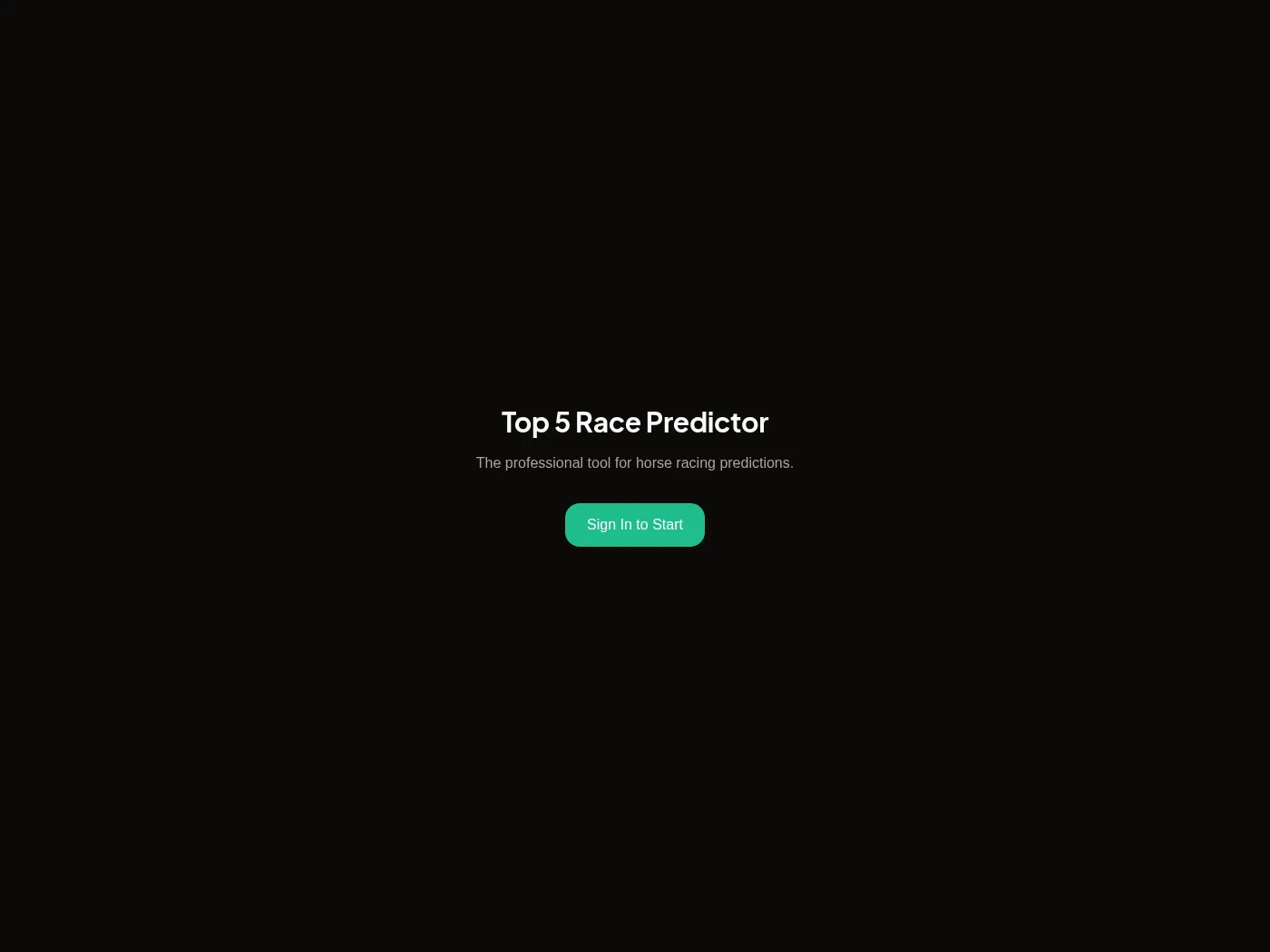 Top 5 Race Predictor