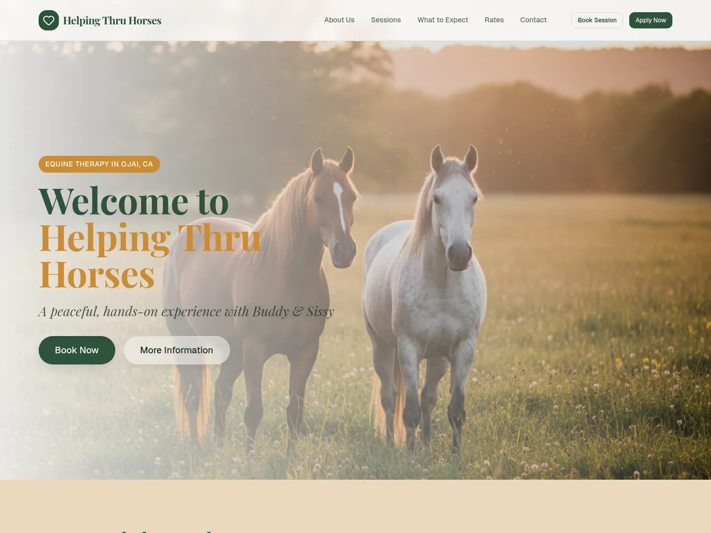 Horses Harmony Landing Page