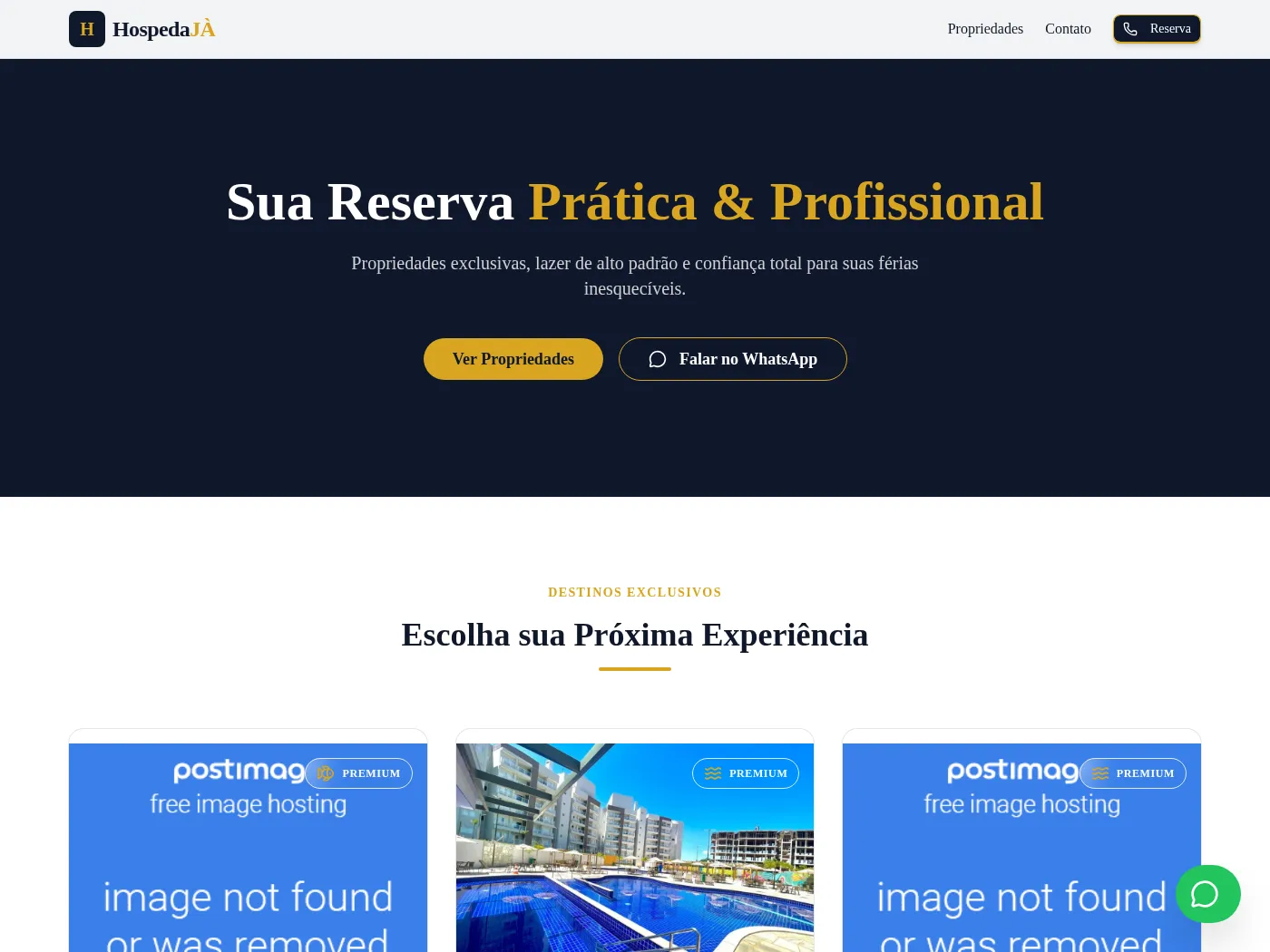 HospedaJÀ Booking Portal