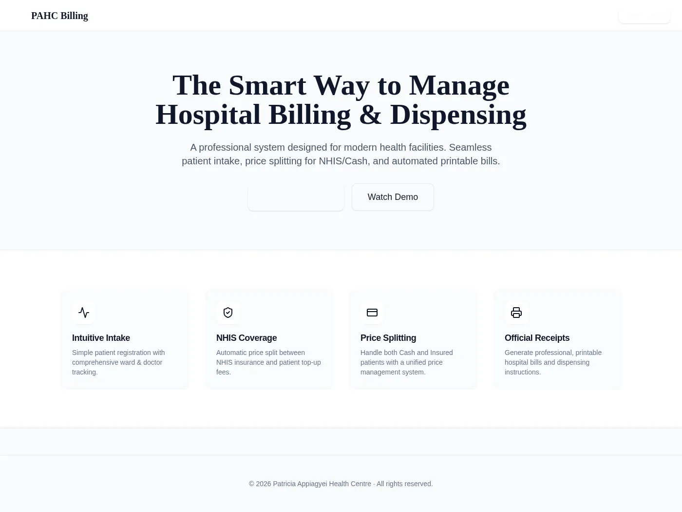 Hospital Billing & Dispensing App