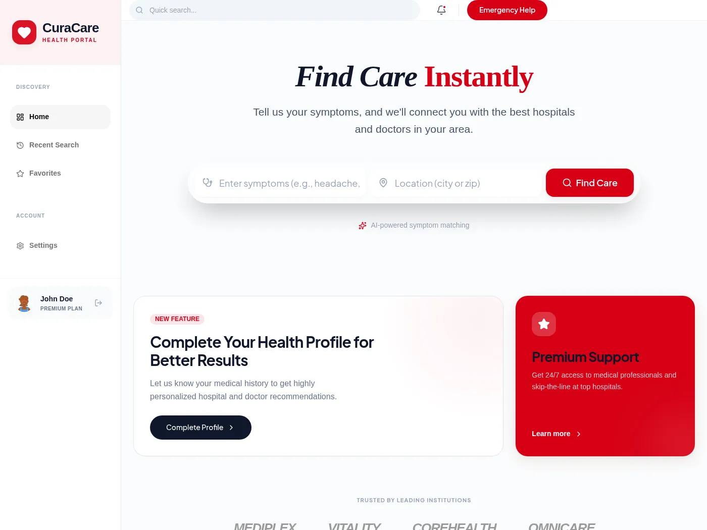 Hospital Finder Portal