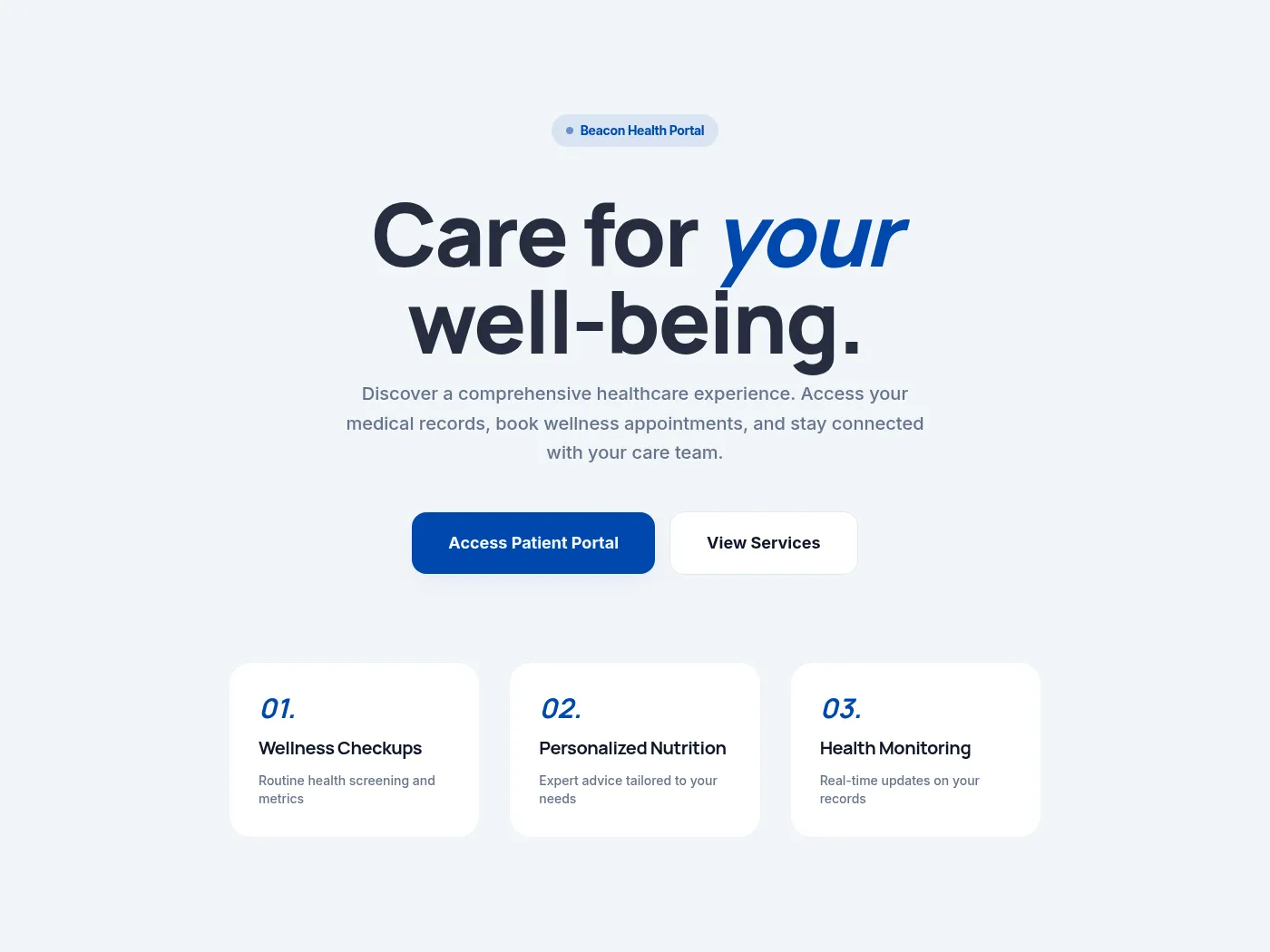 Hospital Health Portal