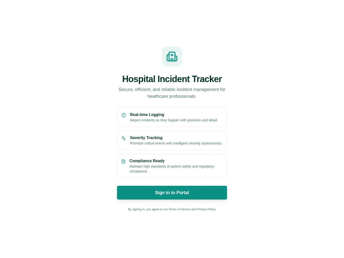 Hospital Incident Tracker