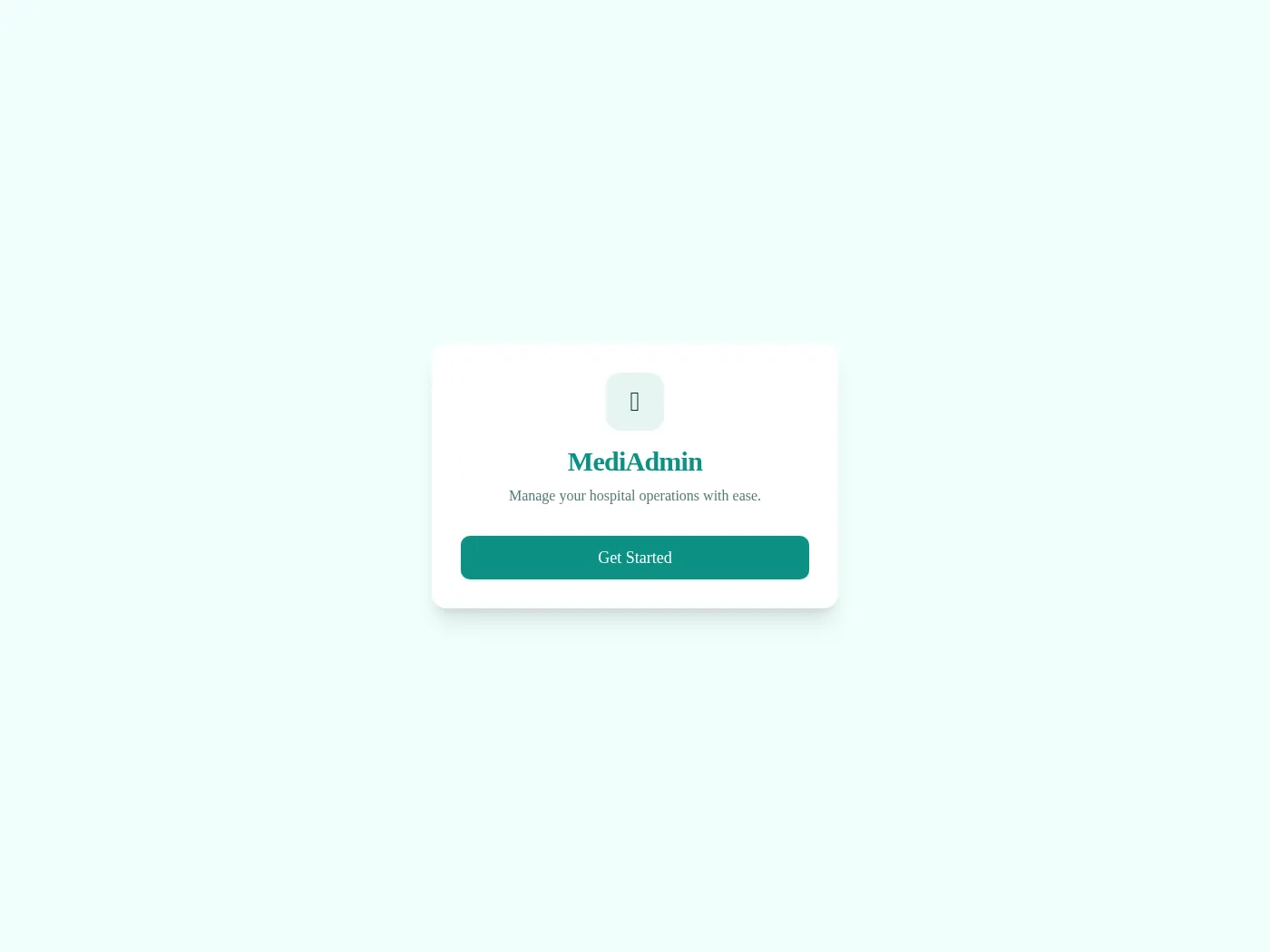 MediAdmin Portal