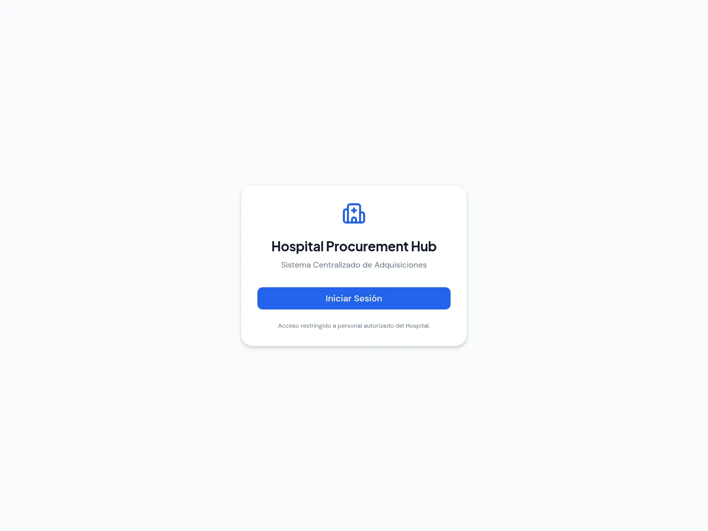 Hospital Procurement Hub
