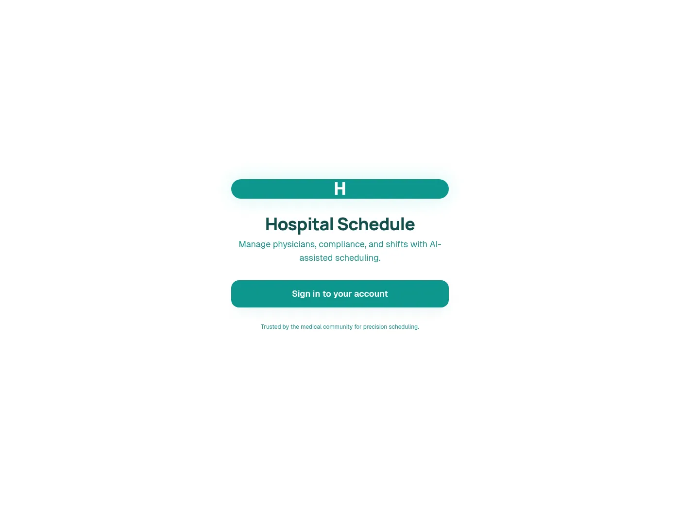 Hospital Schedule Manager