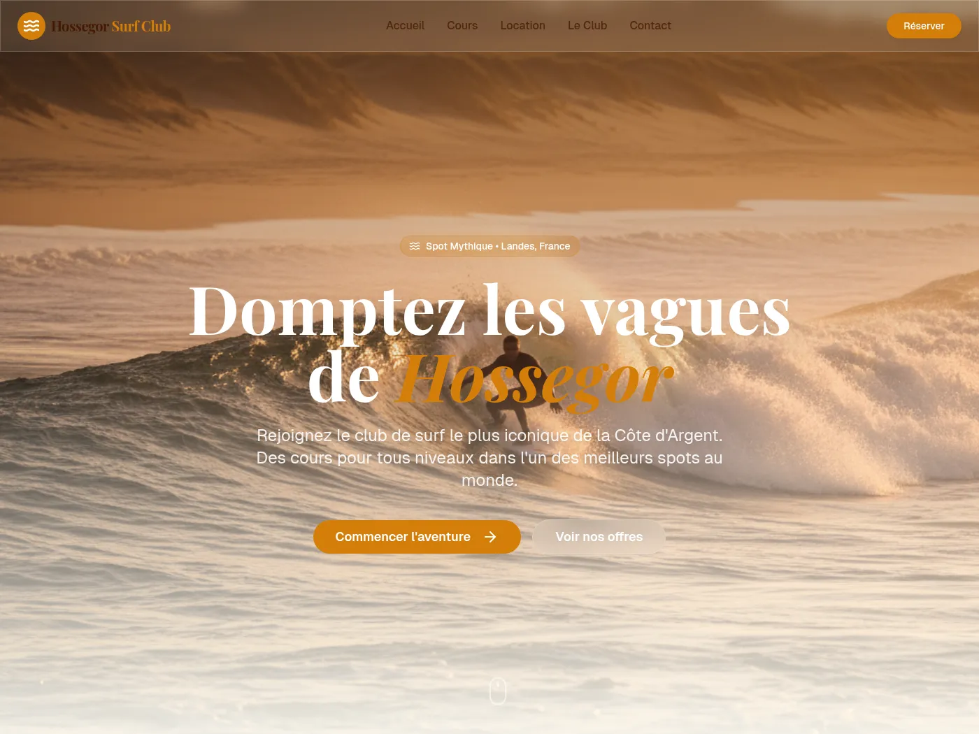 Hossegor Surf Club Site