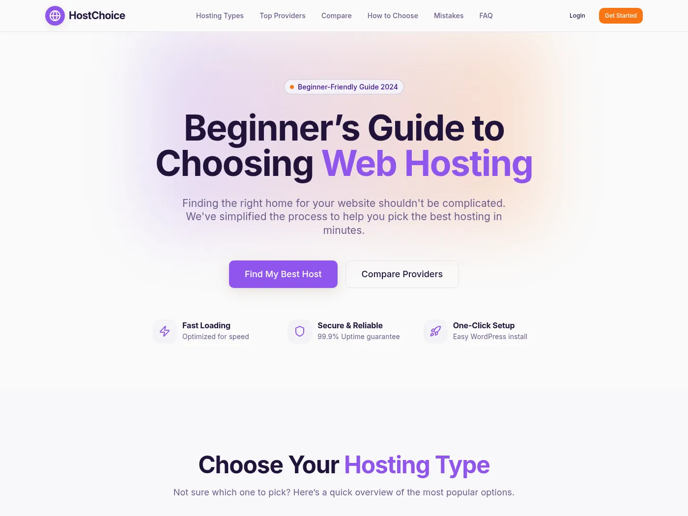 HostChoice Guide Page