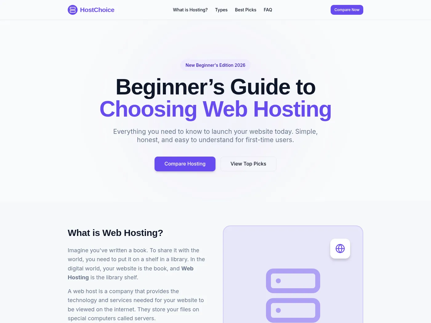 HostChoice Guide Webpage