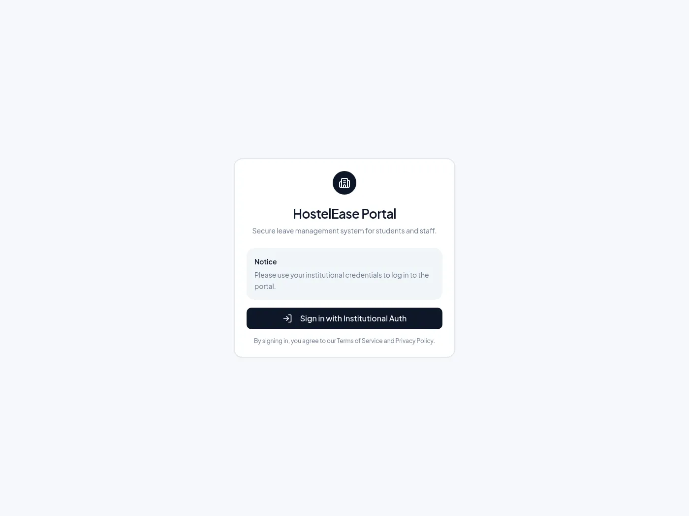HostelEase Portal