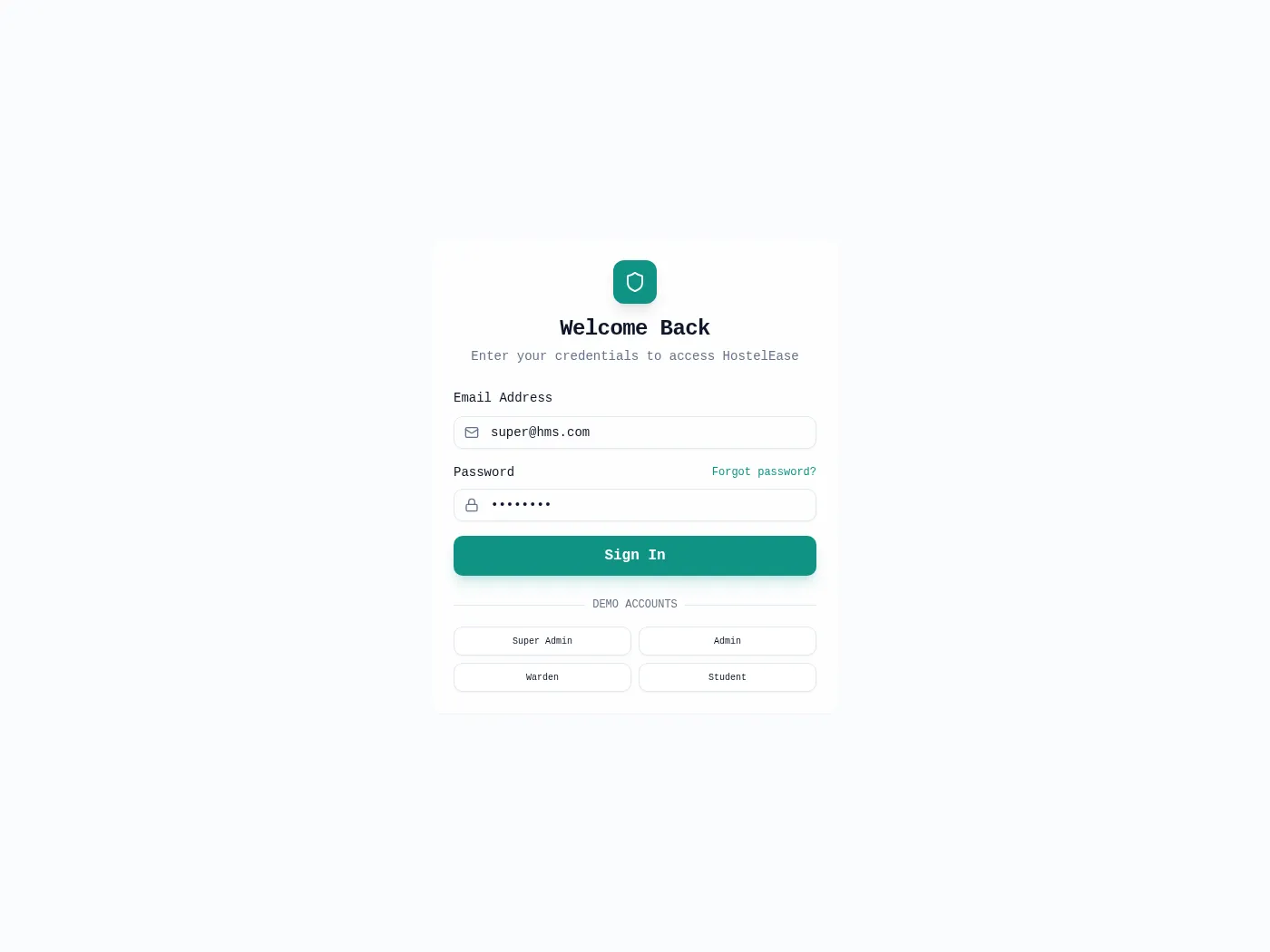 HostelEase Frontend Suite