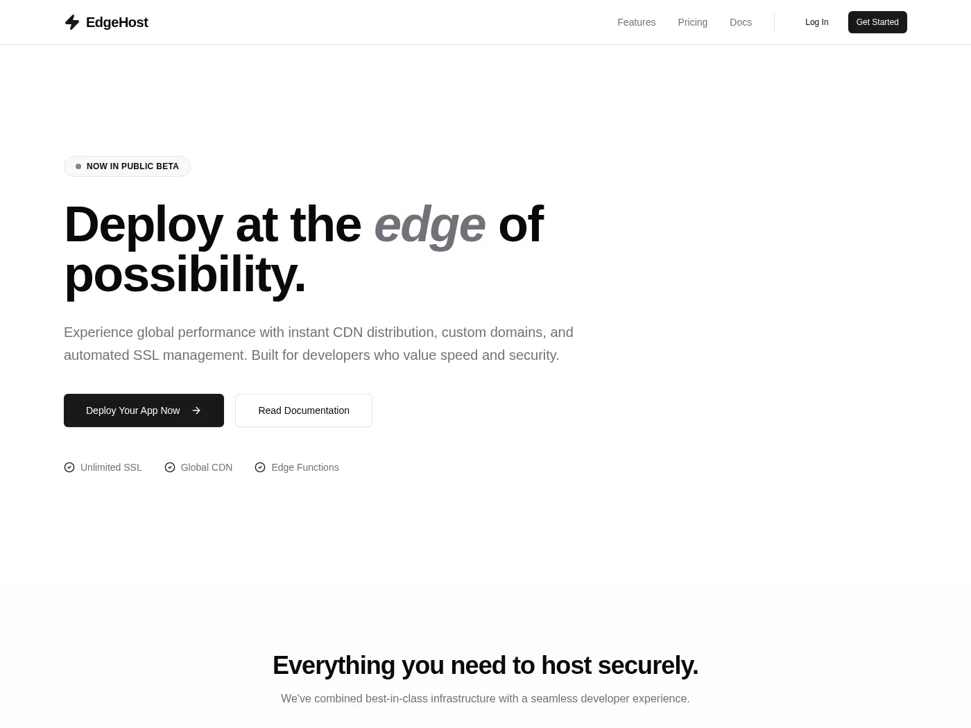 EdgeHost Platform