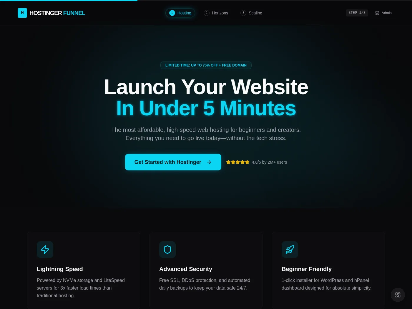 Hostinger Affiliate Funnel