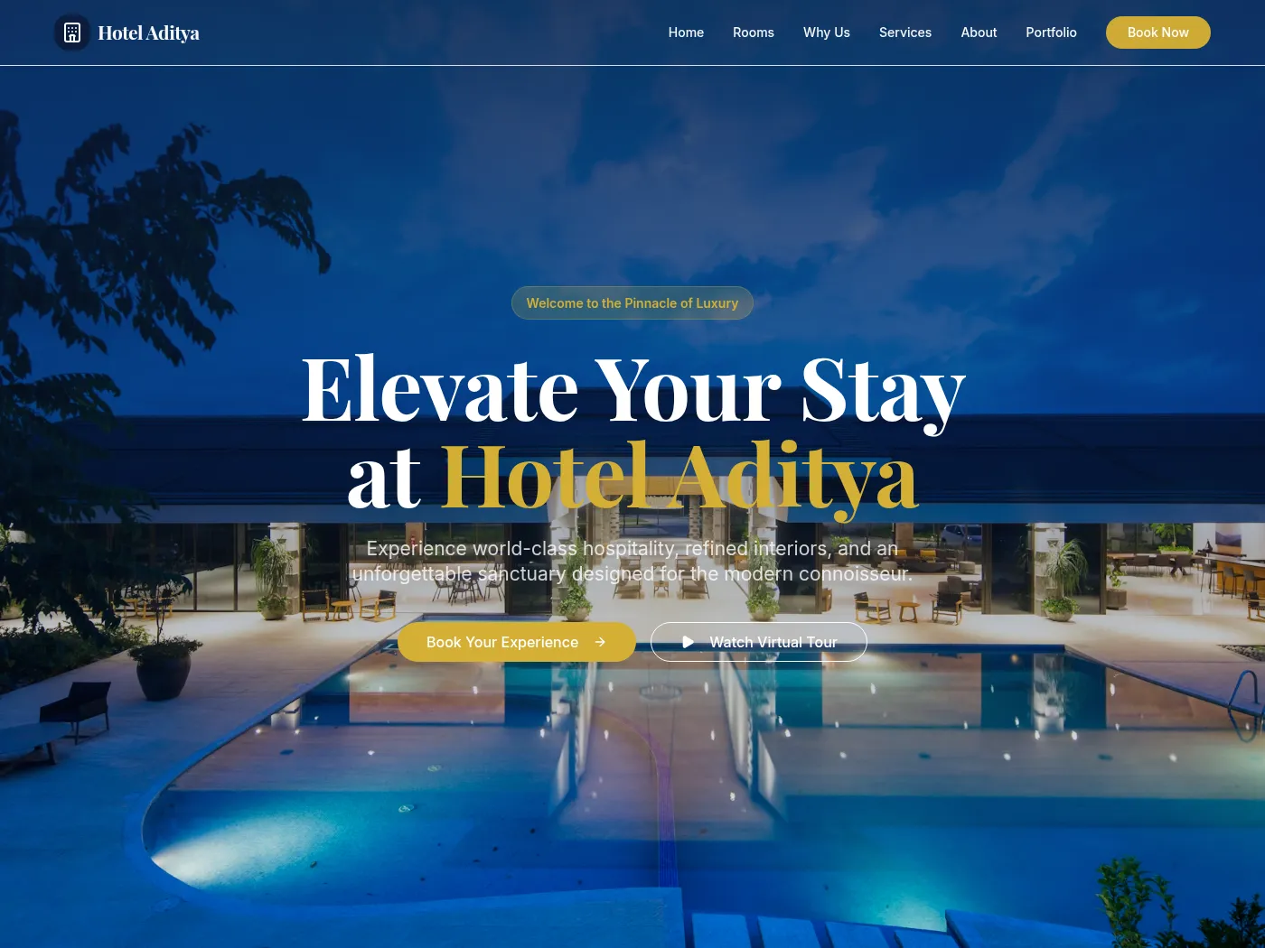 Hotel Aditya Website