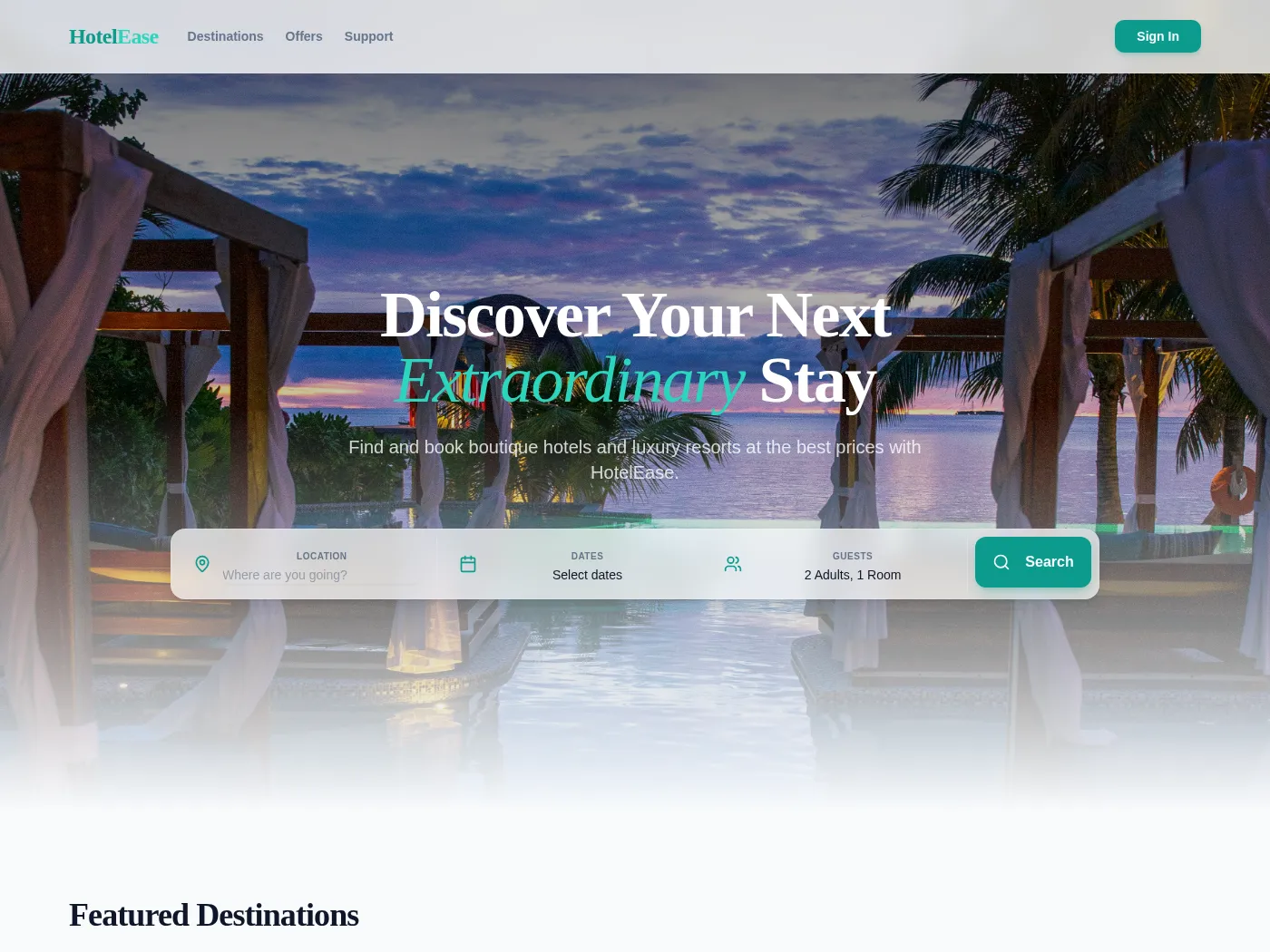 HotelEase Booking App
