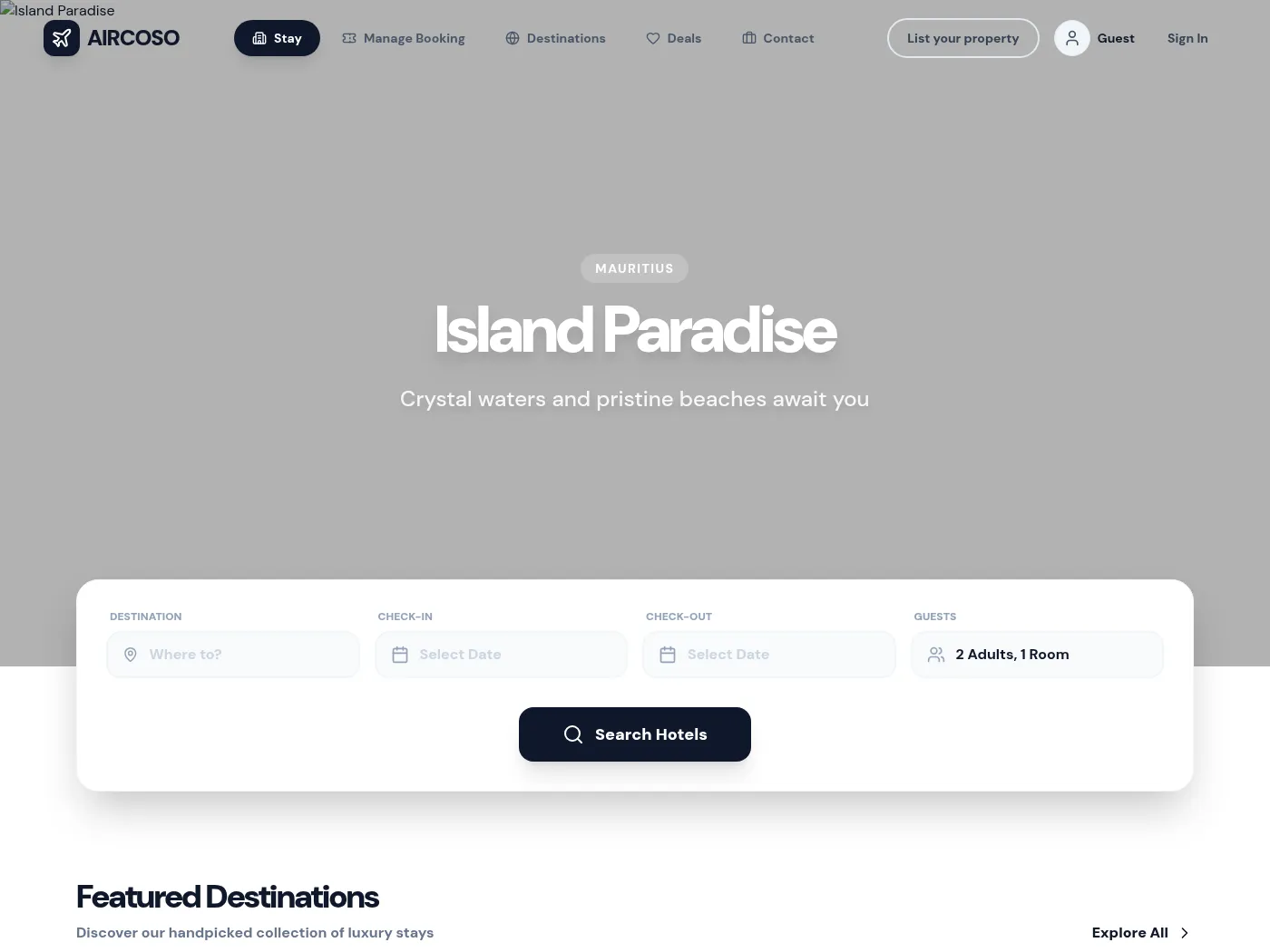 Airc0so Bookings Platform