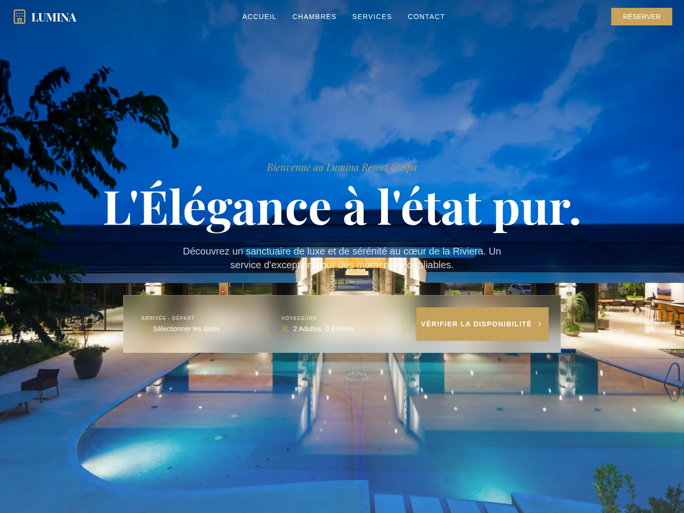 Hôtel Booking Site