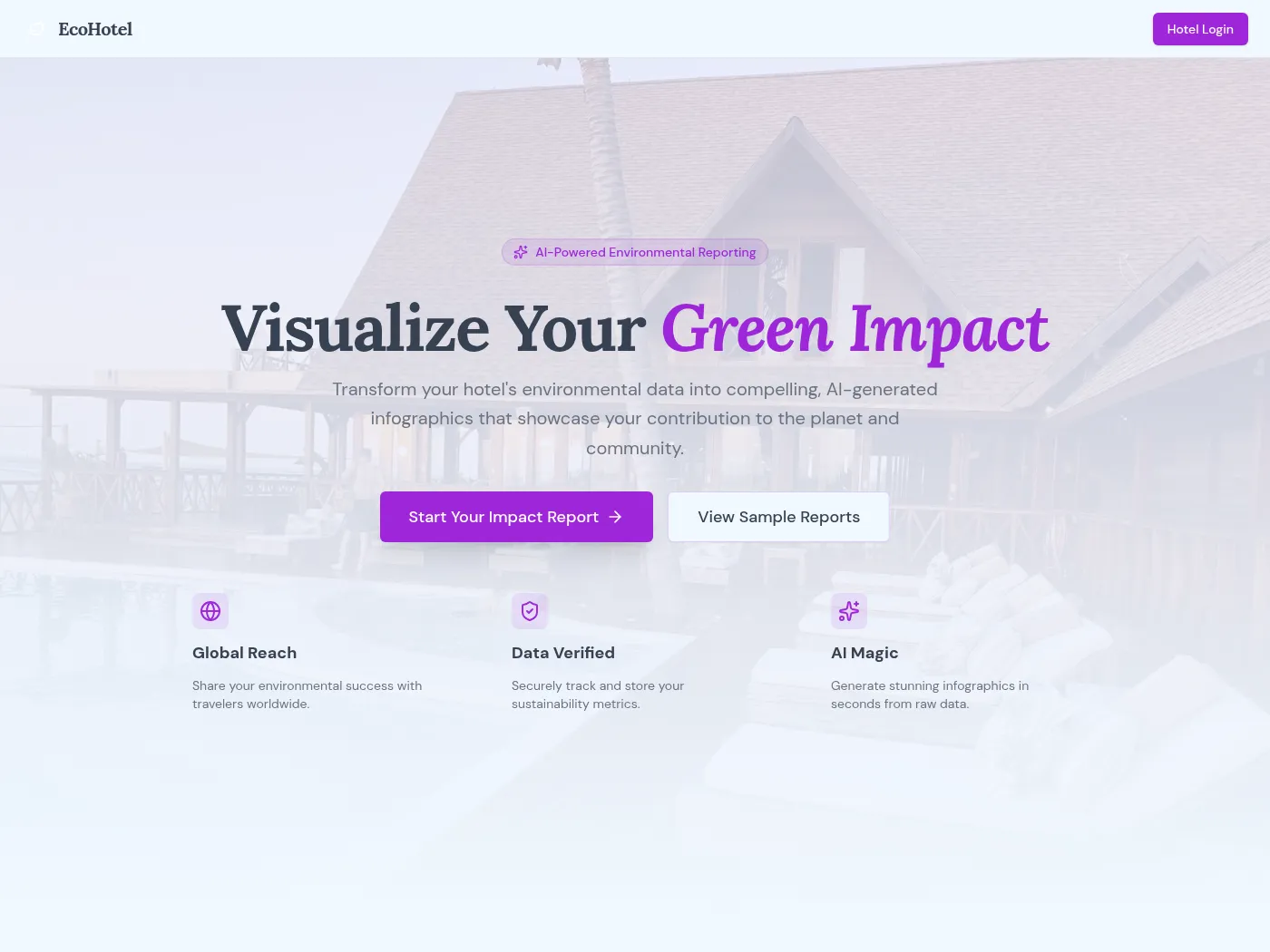 EcoHotel Impact Visualizer