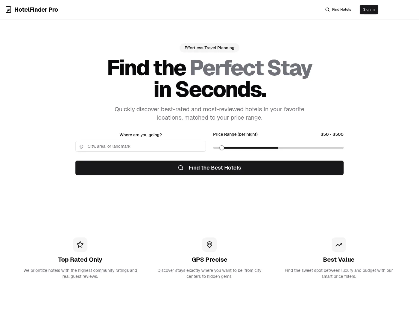 HotelFinder Pro