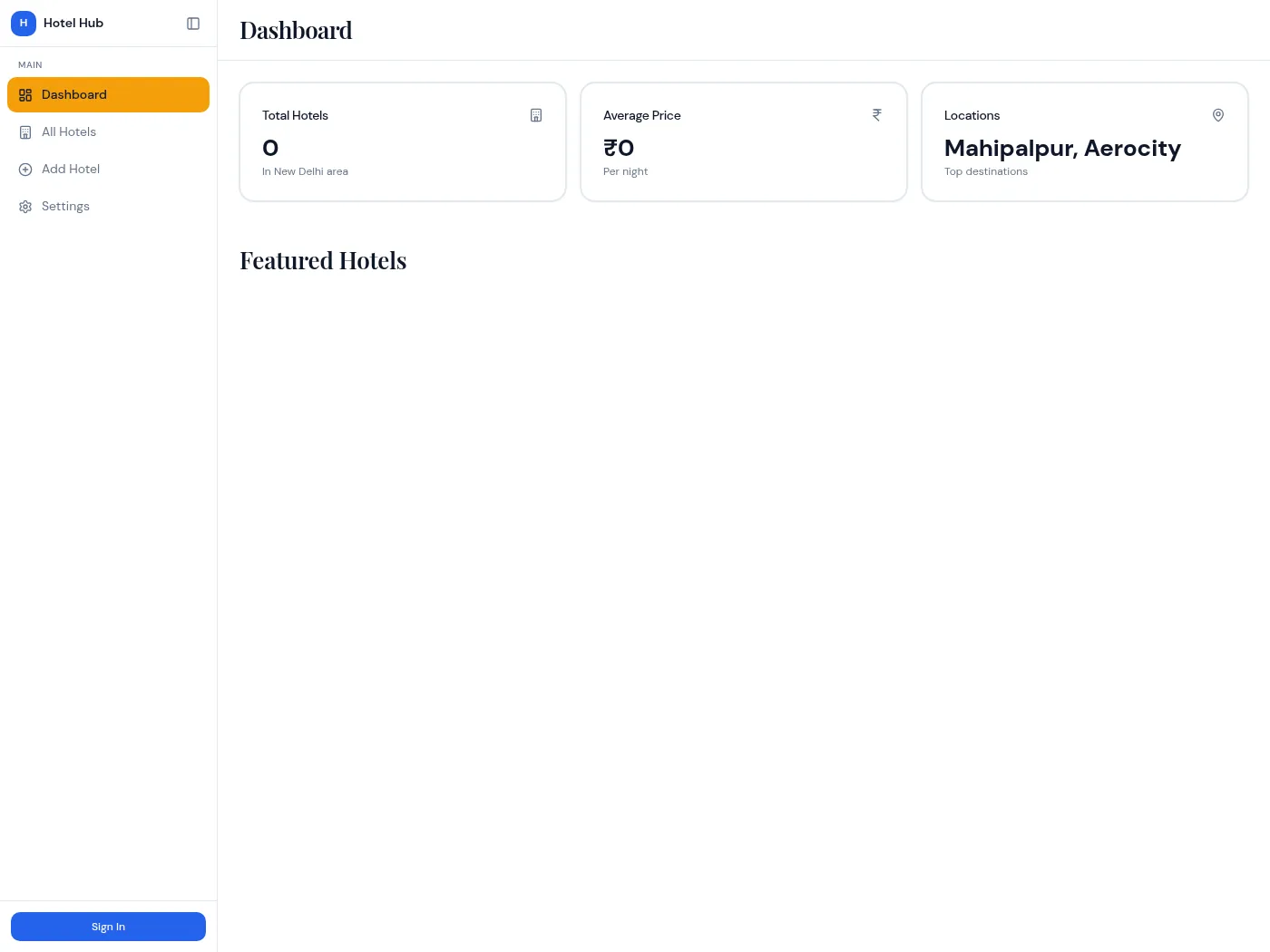 Hotel Info Dashboard