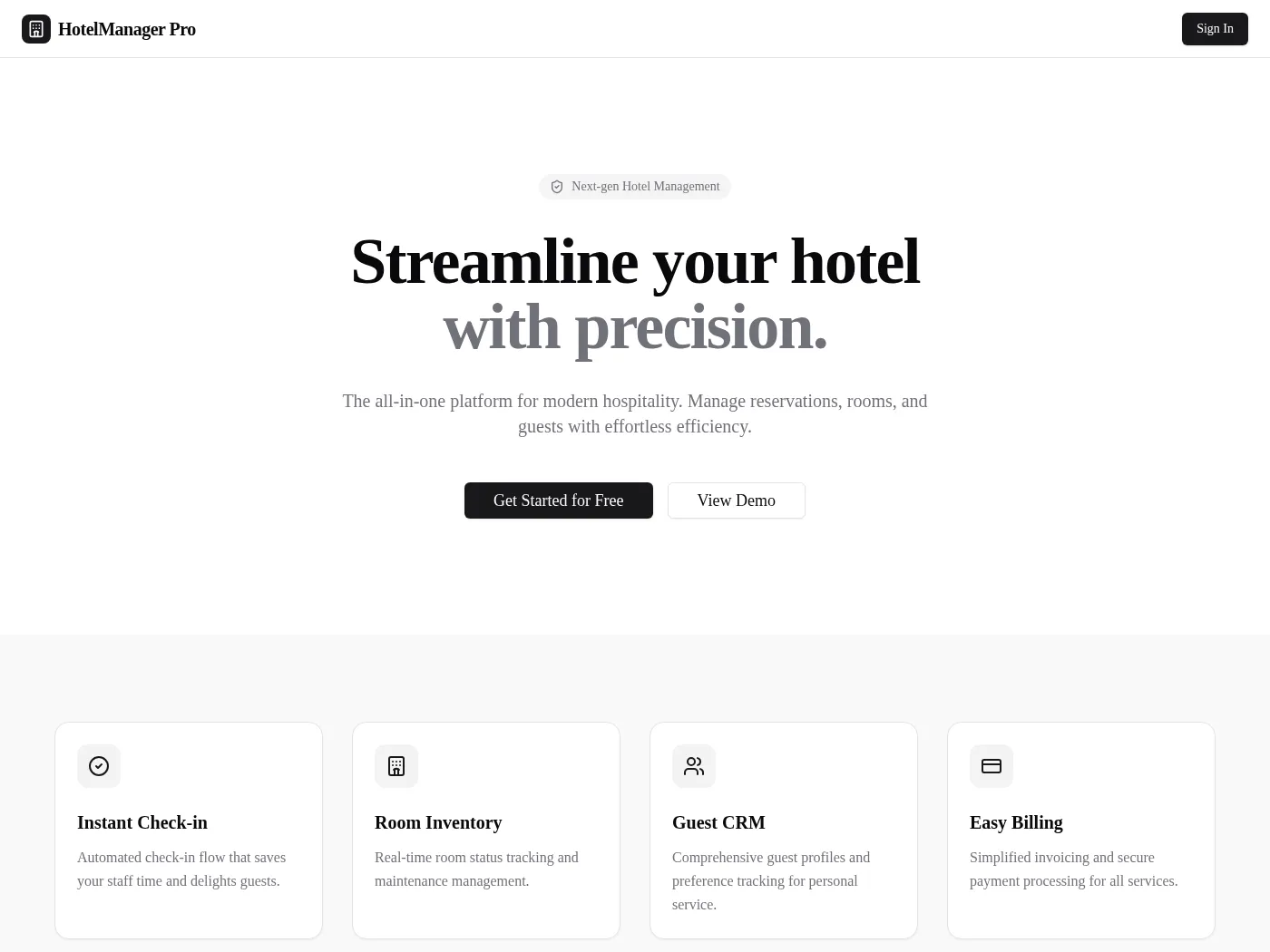 HotelManager Pro