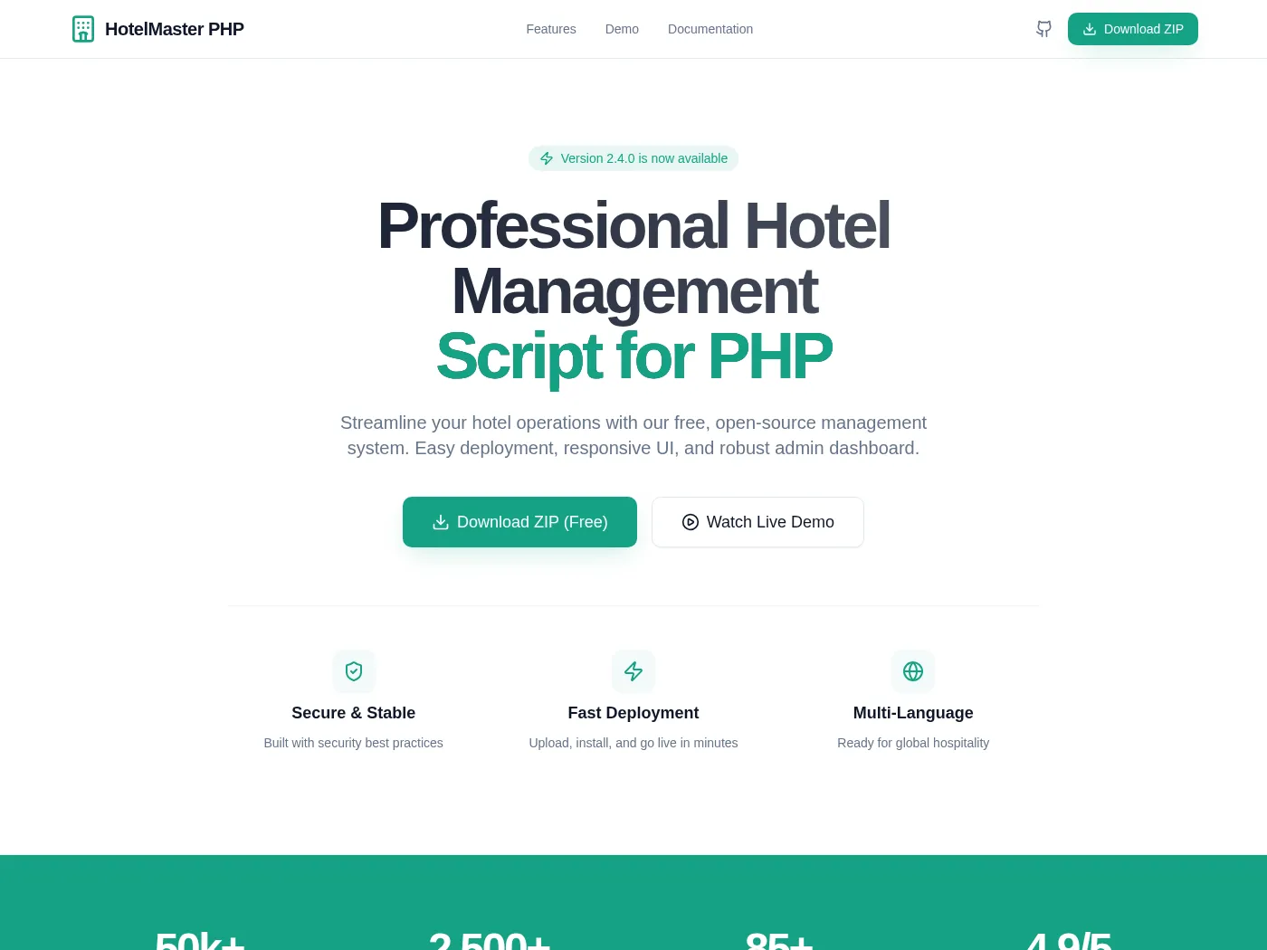 Hotel Script Portal