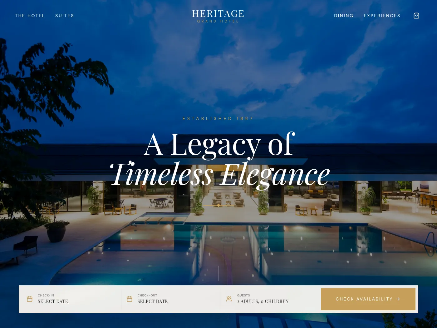 Raffles Hotel Webpage