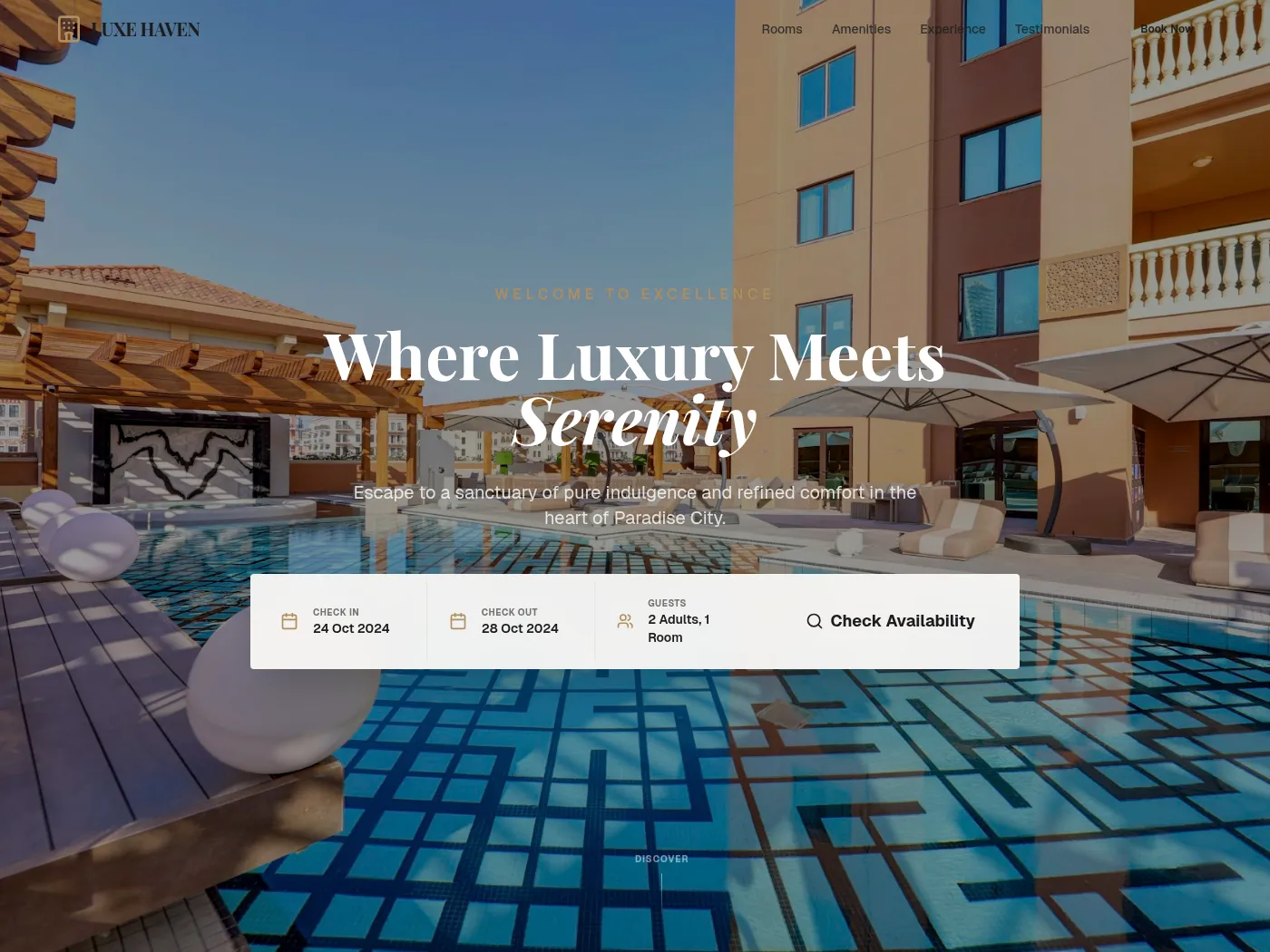 Hotel Luxe Webpage