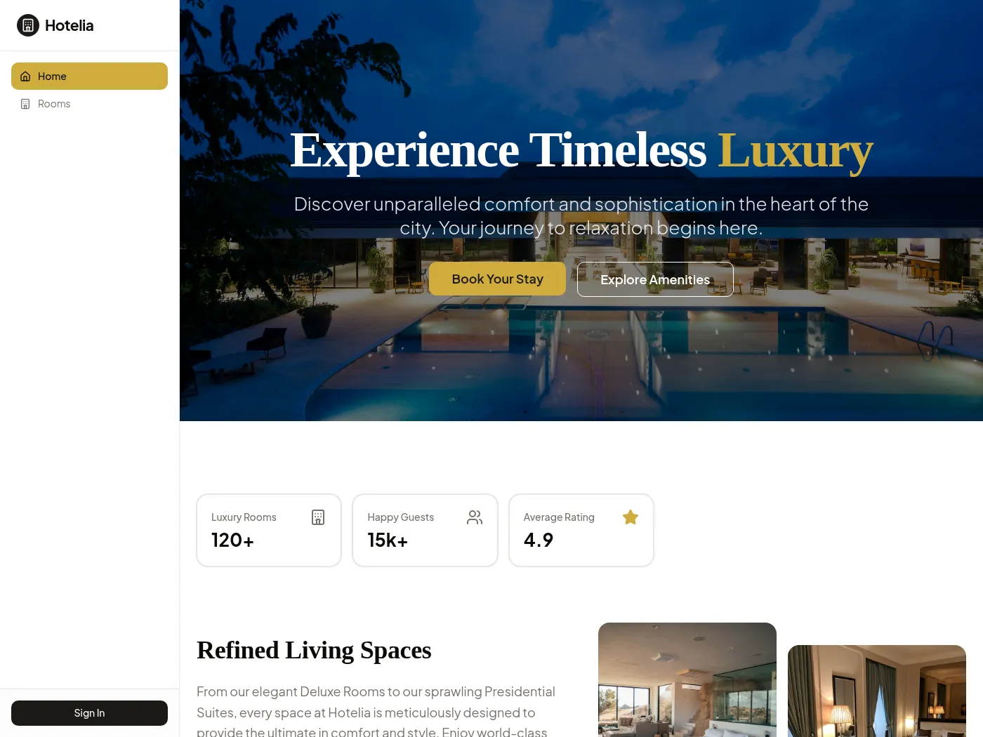 Hotelia Booking Portal