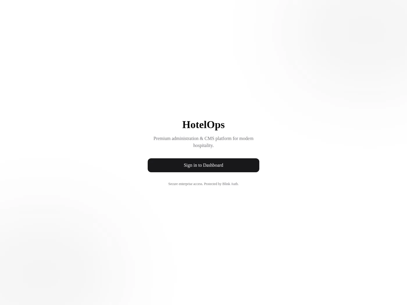 HotelOps Admin Dashboard
