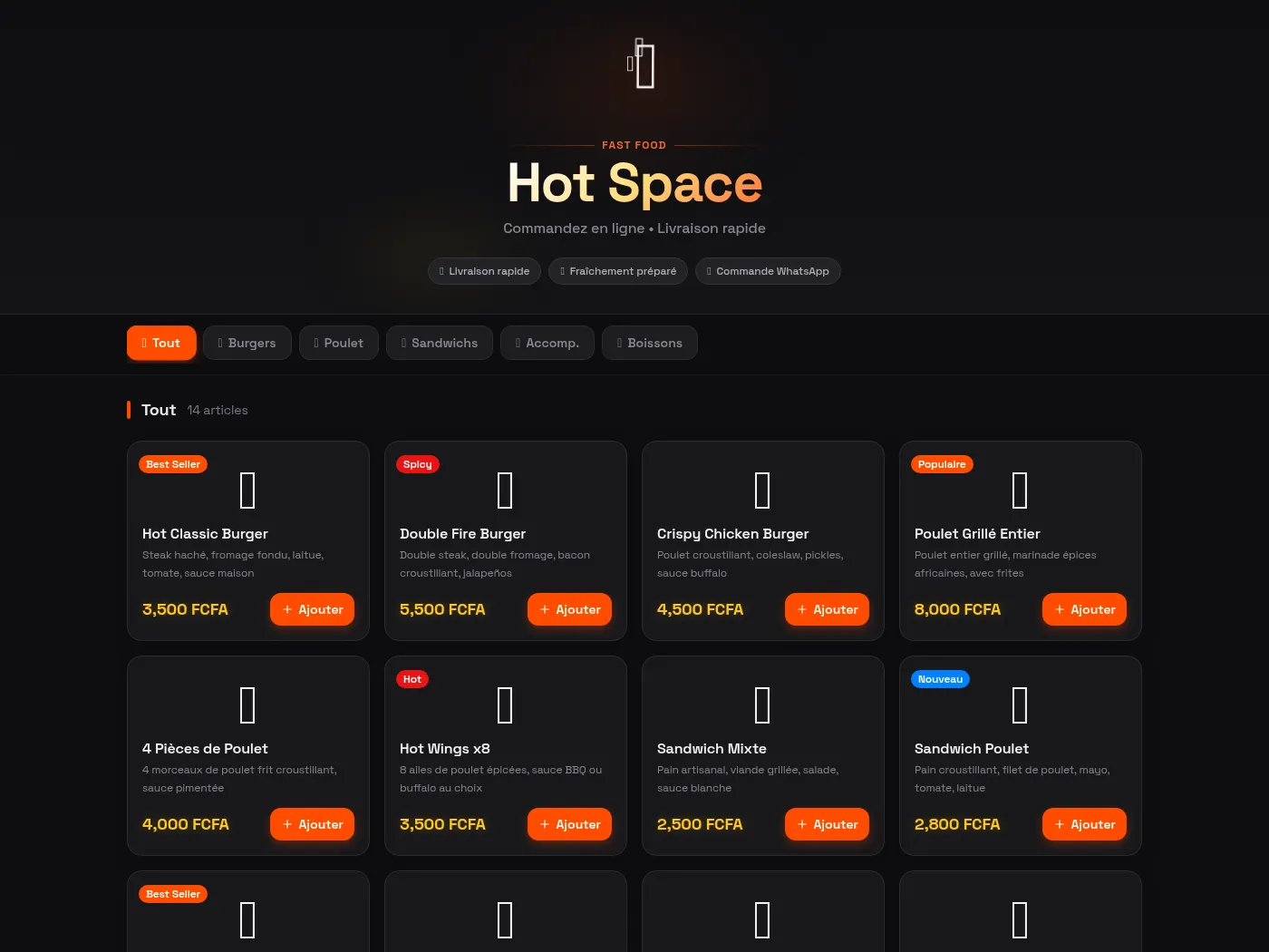 Hot Space Order App