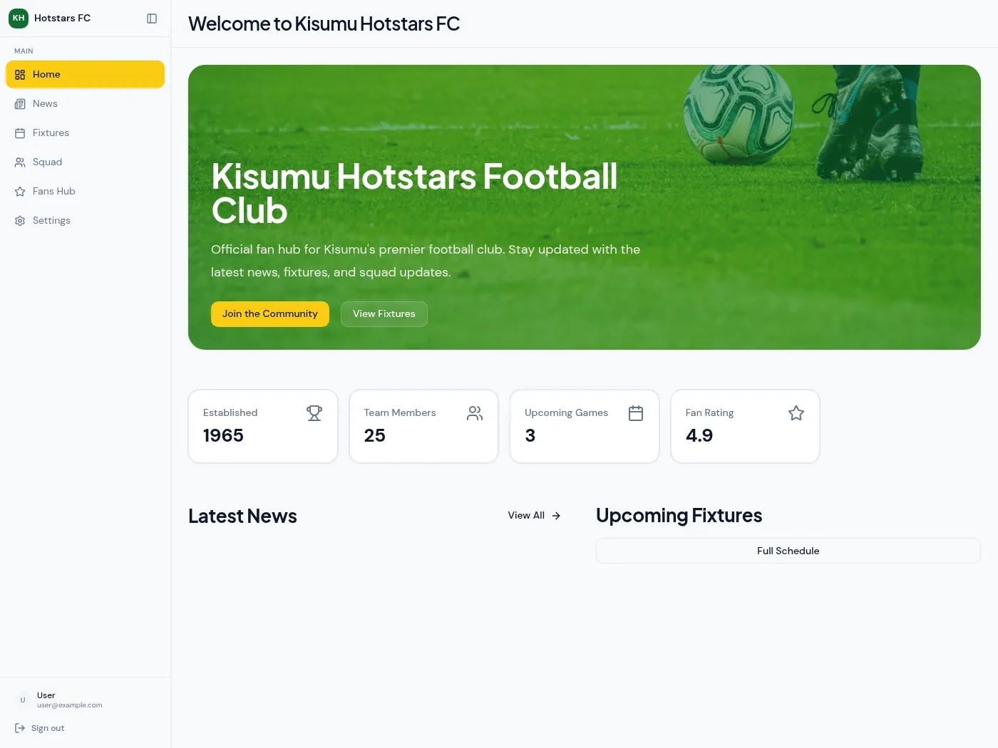 Kisumu Hotstars FC Hub