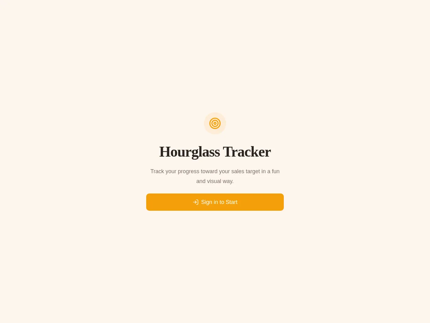 Hourglass Sales Tracker