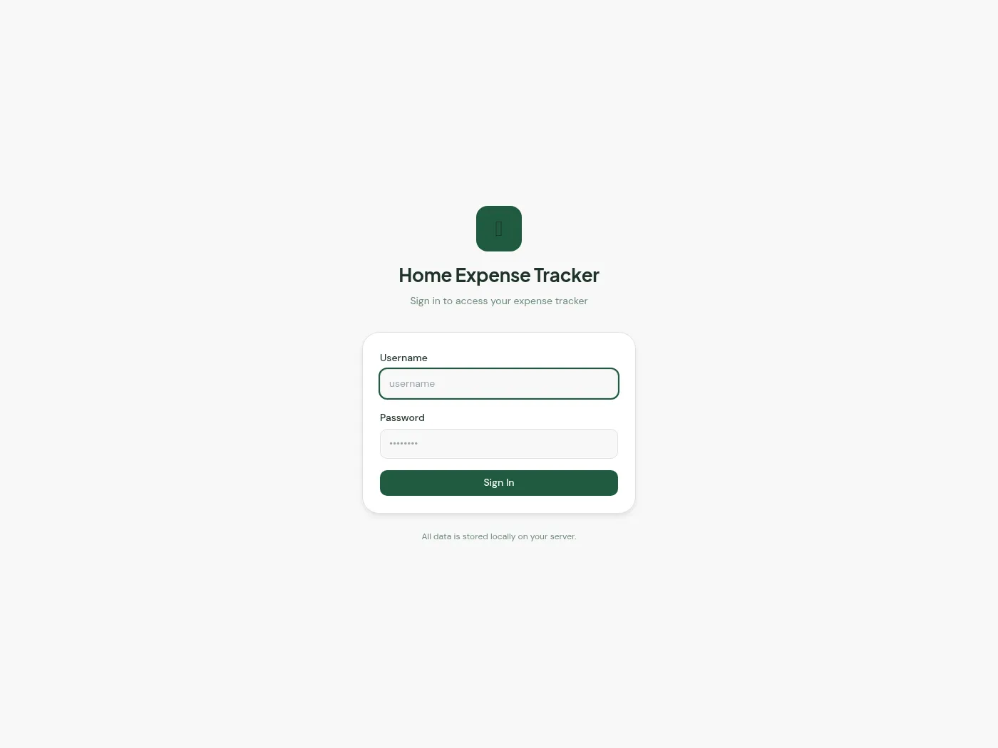 Home Expense Tracker