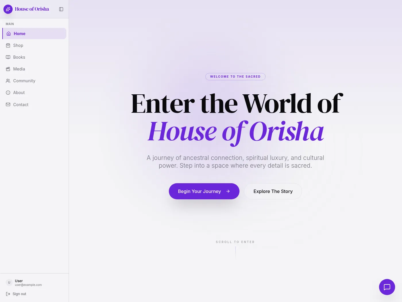 House of Orisha Web Experience