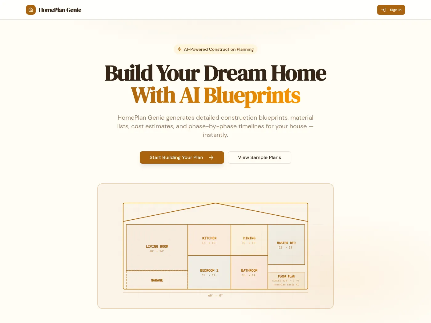 HomePlan Genie