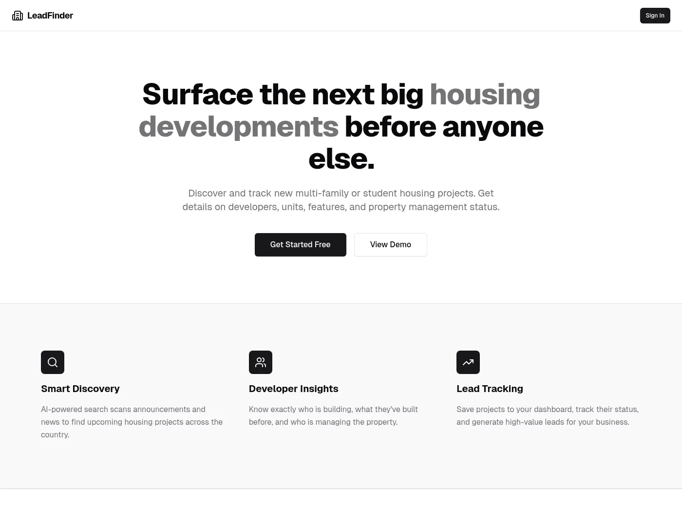 New Build Lead Finder